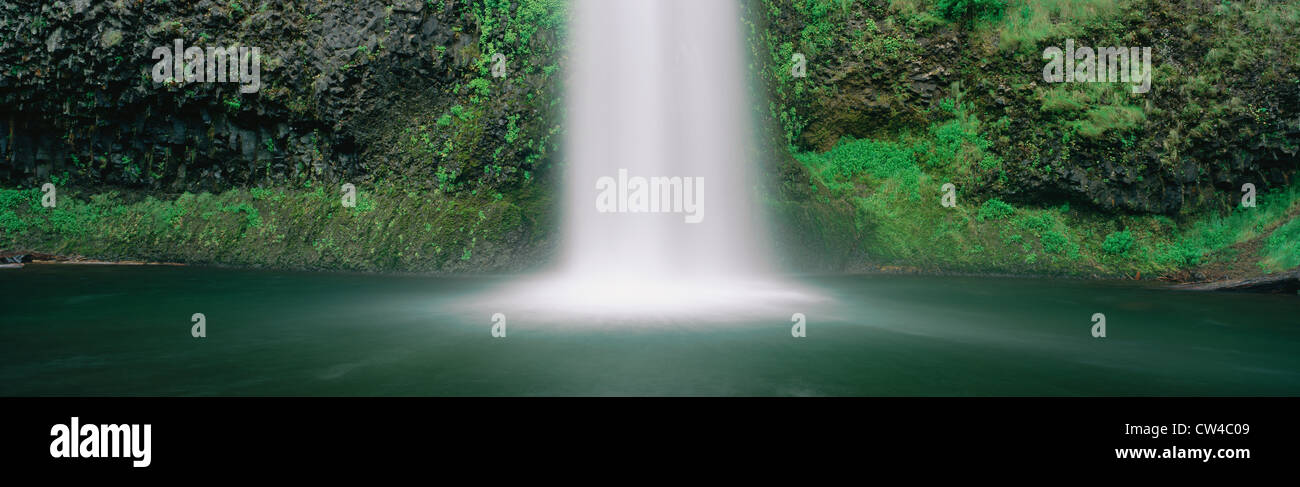 Misty waterfall, Oregon Stock Photo - Alamy