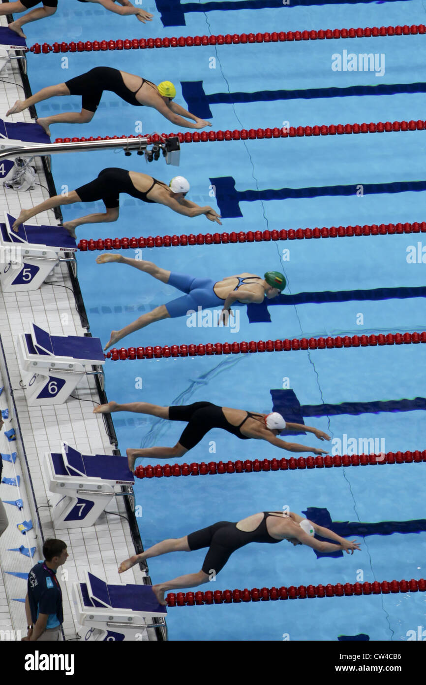SWIMMING ACTION FROM THE AQUATICS CENTRE AT THE LONDON 2012 OLYMPIC ...