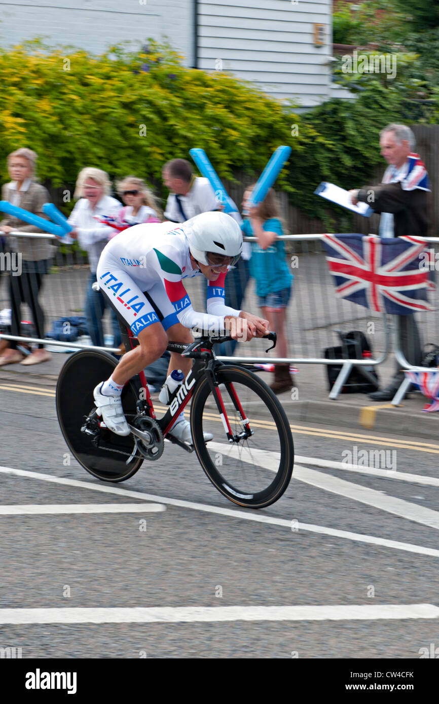 London2012 Men's Olympic Time-trial. Marco Pinotti from Italy Stock ...