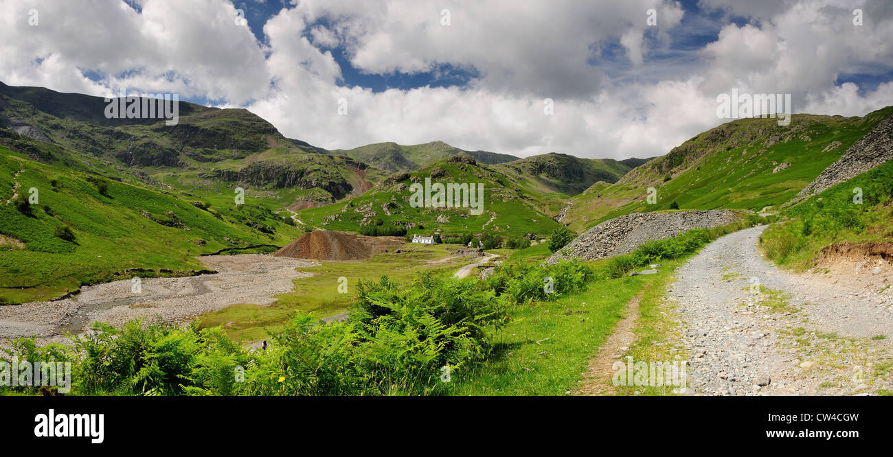 Coppermines Valley in summer near Coniston in the English Lake District ...