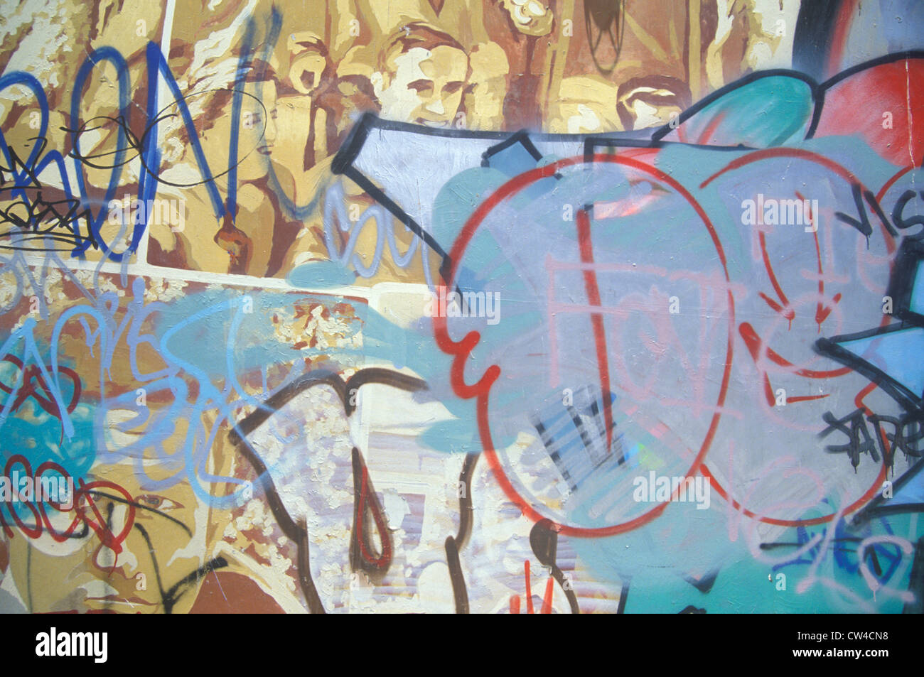 Graffiti of Street Life USA Stock Photo - Alamy