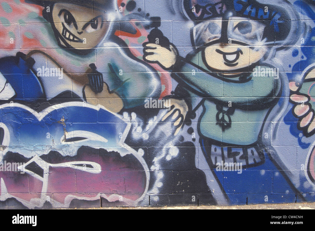 Graffiti painted on a wall during the Los Angeles riots Stock Photo - Alamy