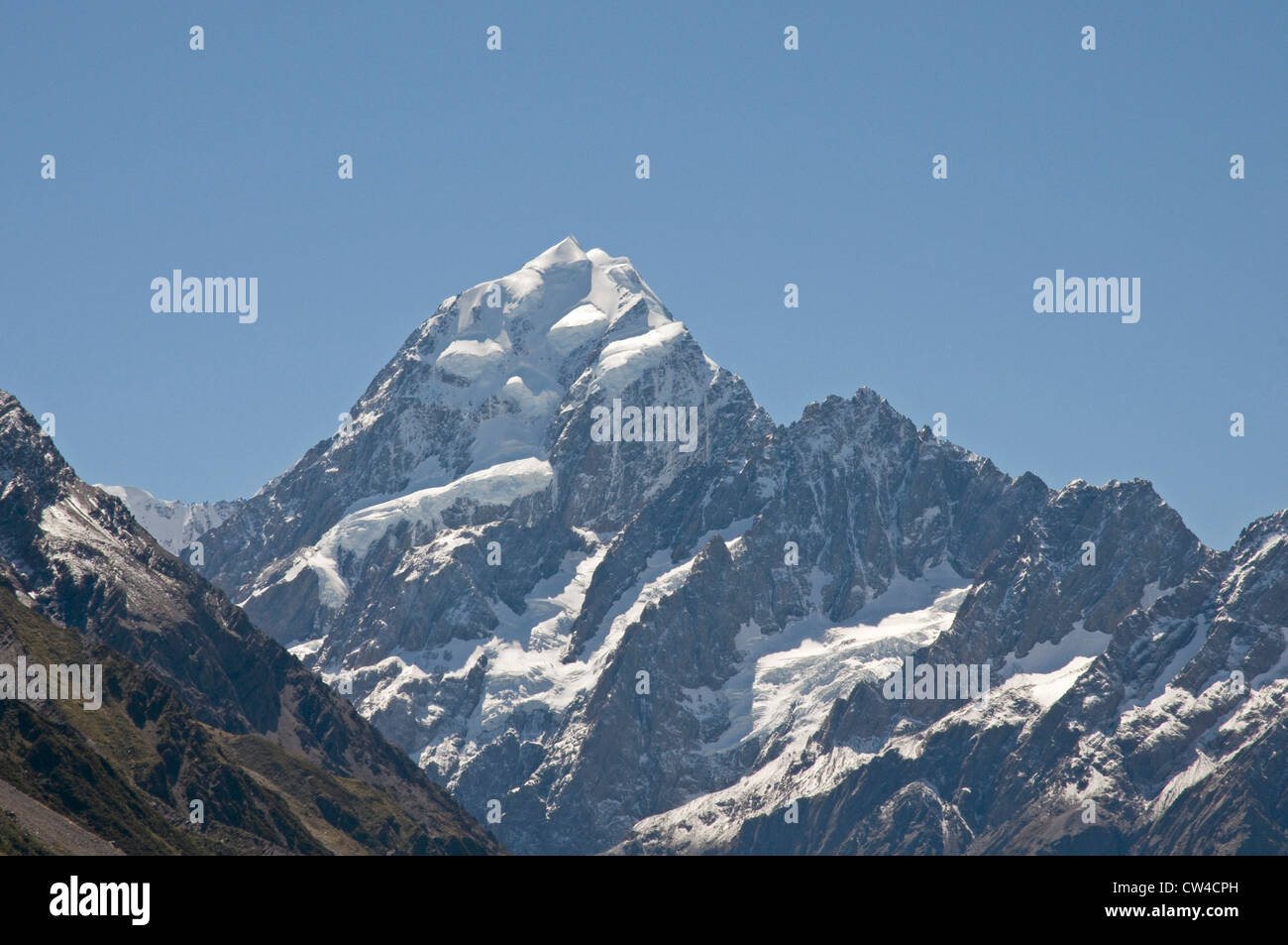 View northwards to Mount Cook from White Horse Hill, showing what ...