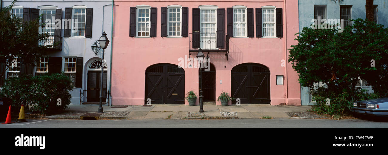Historic pink home in Charleston, SC Stock Photo - Alamy