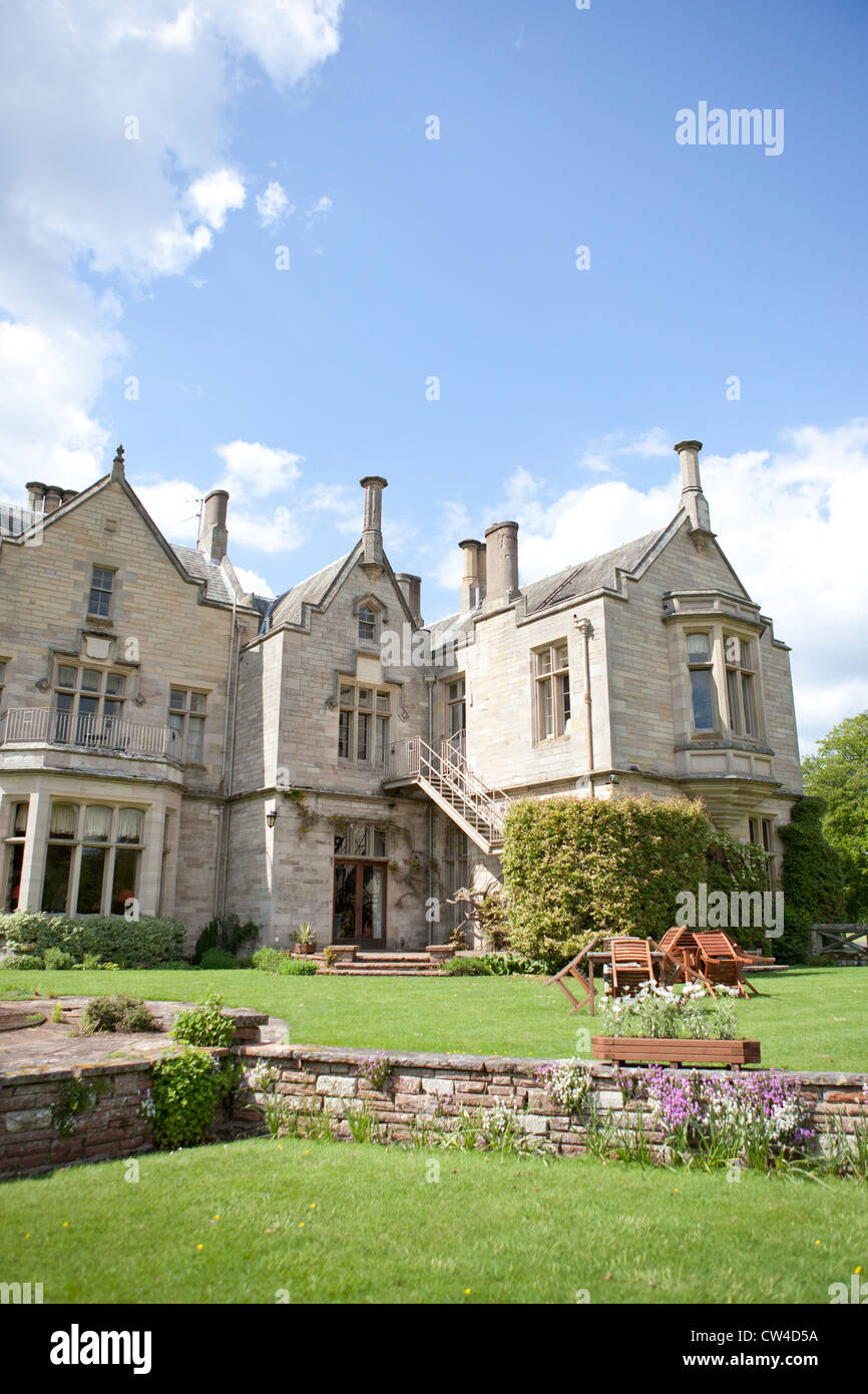 Back view of The Roxburghe Hotel near Kelso, Scottish Borders, Scotland ...