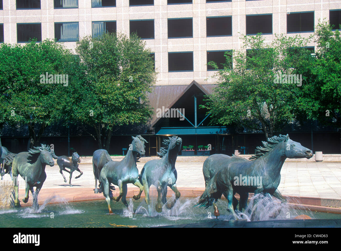 Mustangs of Los Colinas, in Williams Square, Los Colinas, TX, the world ...