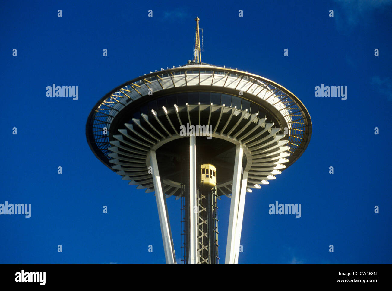 Space Needle in Seattle, WA against blue sky Stock Photo - Alamy