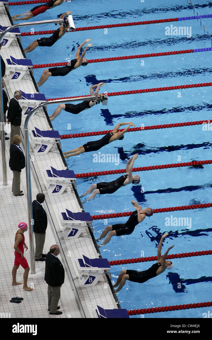 SWIMMING ACTION FROM THE AQUATICS CENTRE AT THE LONDON 2012 OLYMPIC ...