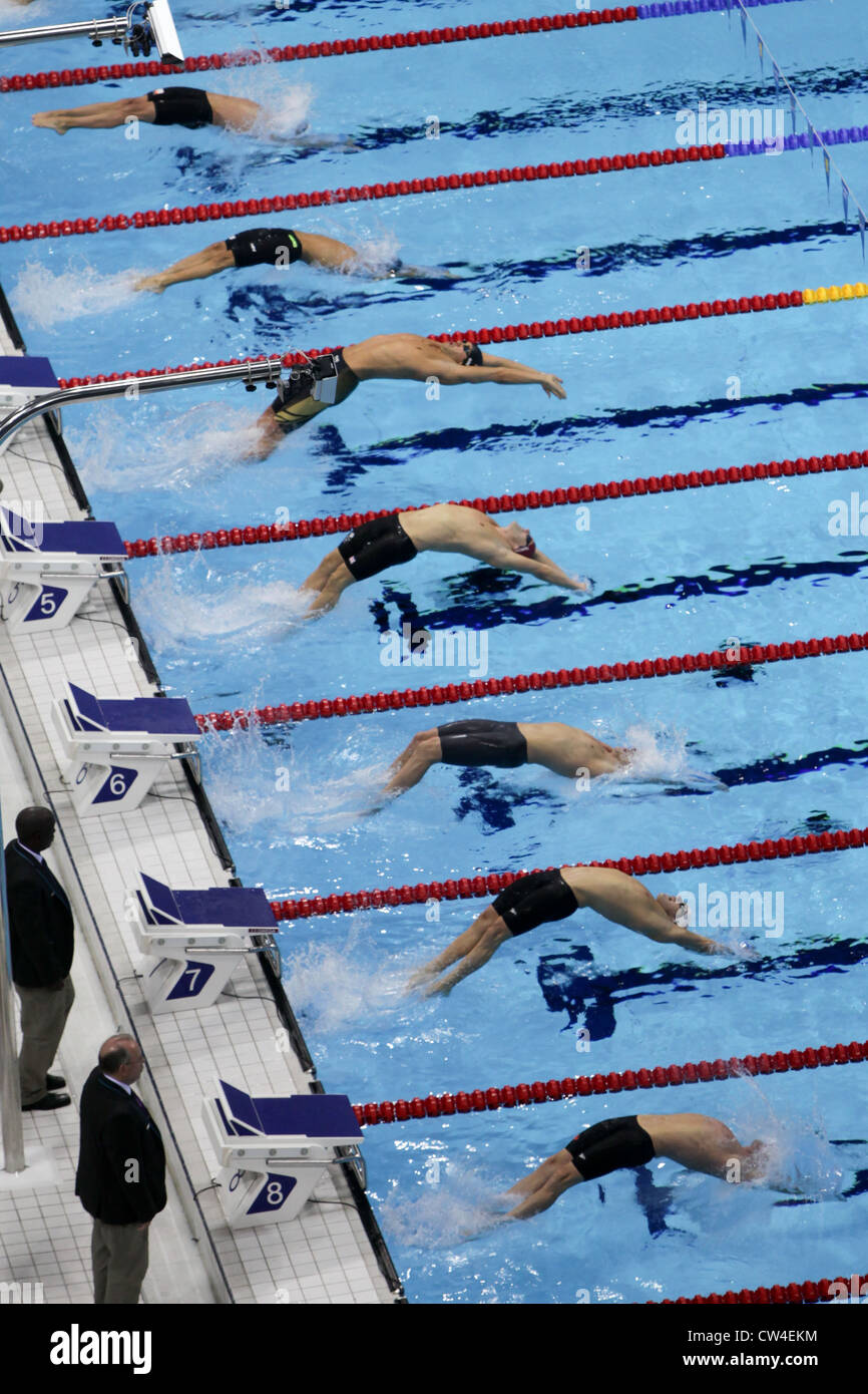 SWIMMING ACTION FROM THE AQUATICS CENTRE AT THE LONDON 2012 OLYMPIC ...