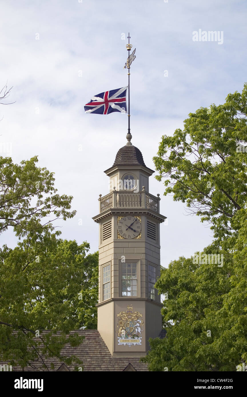 Union Jack flying from roof cupola with dormers Capitol Building ...