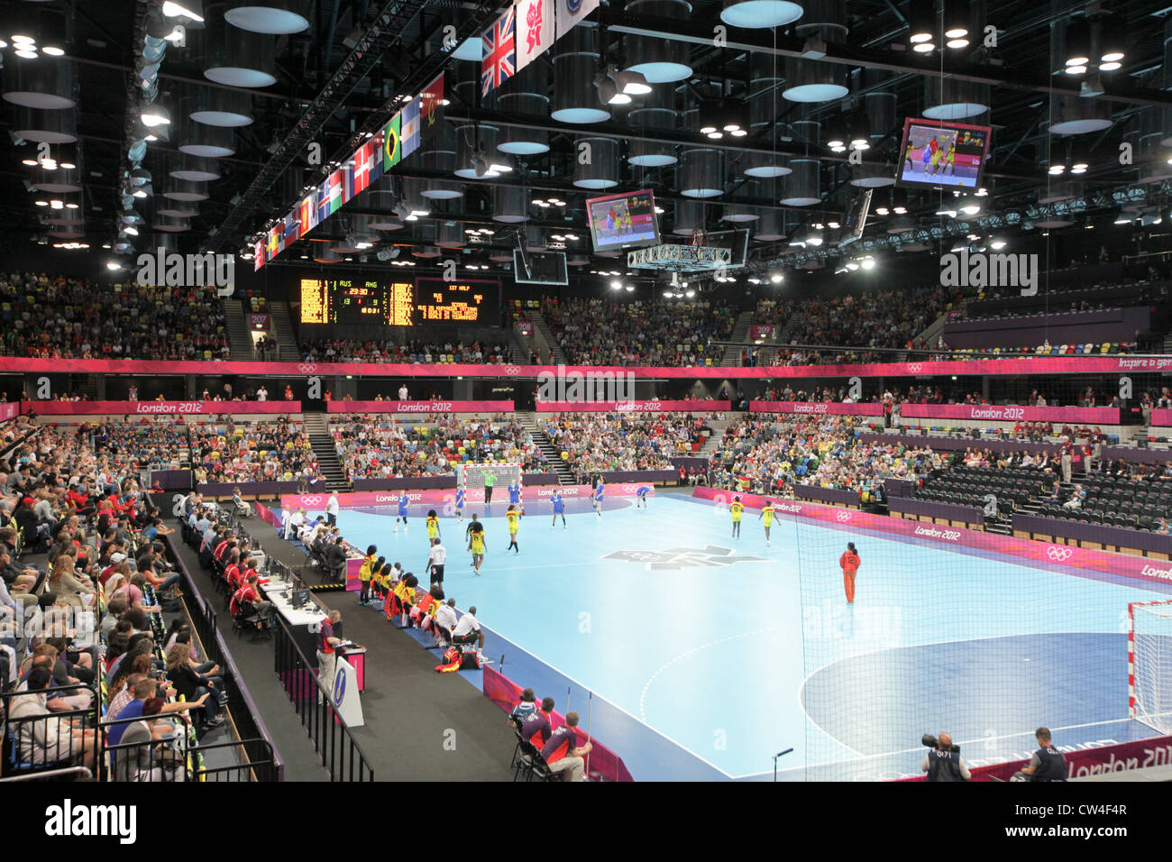 HANDBALL AT THE COPPER BOX ARENA DURING THE LONDON 2012 OLYMPIC GAMES ...