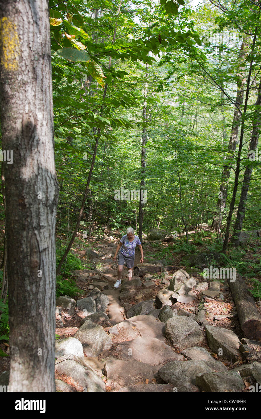 Conway, New Hampshire - Susan Newell, 63, hikes on the Boulder Loop ...