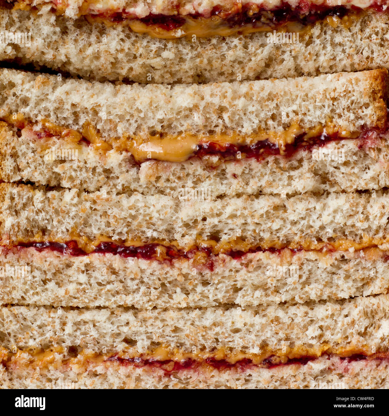 Peanut butter and jam sandwiches Stock Photo - Alamy