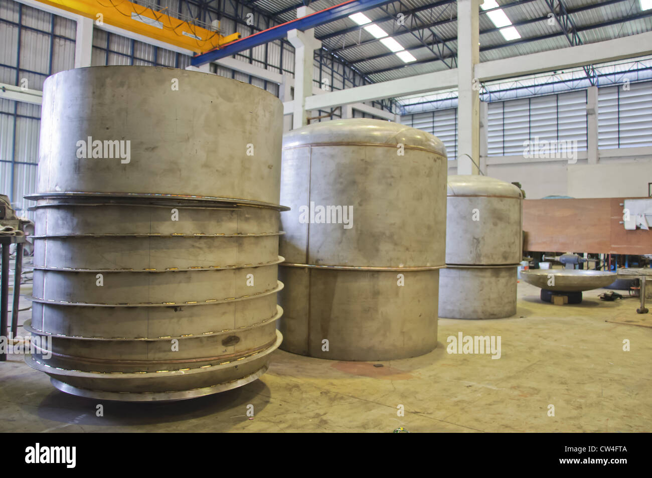 Fabrication detail of pressure vessel with jacket Stock Photo - Alamy