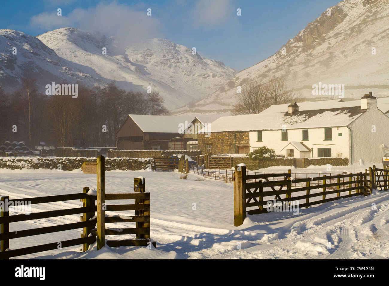 Middlefell Farm & Bowfell Stock Photo - Alamy
