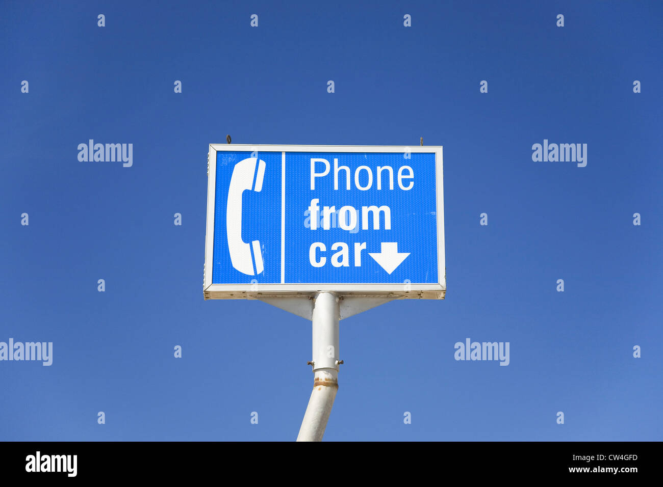 A sign reading Phone from car, Nebraska Stock Photo - Alamy