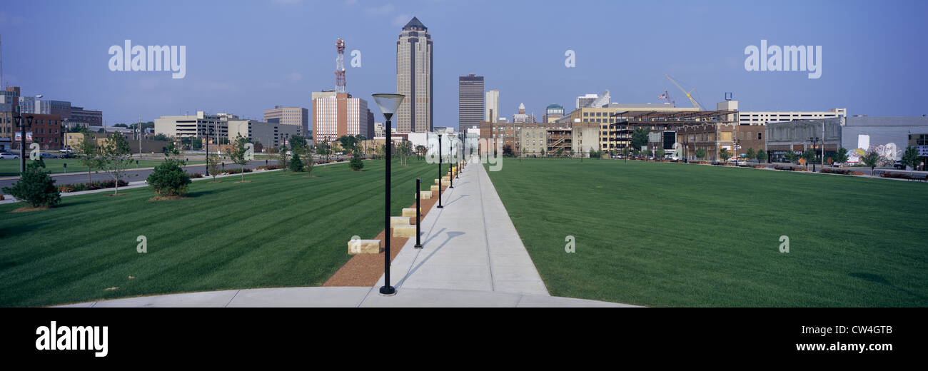 Panoramic view of Iowa State Capitol in Des Moines Iowa at dusk Stock ...