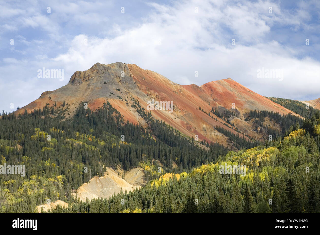 Red Mountain in autumn color off Route 550 south of Silverton Colorado ...