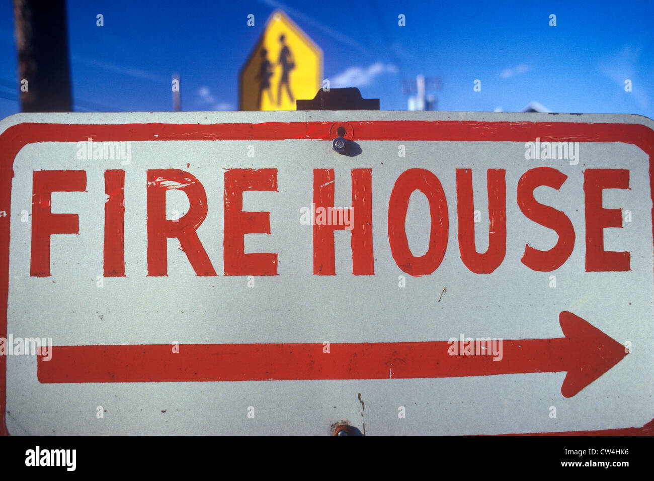 Fire House sign Stock Photo - Alamy