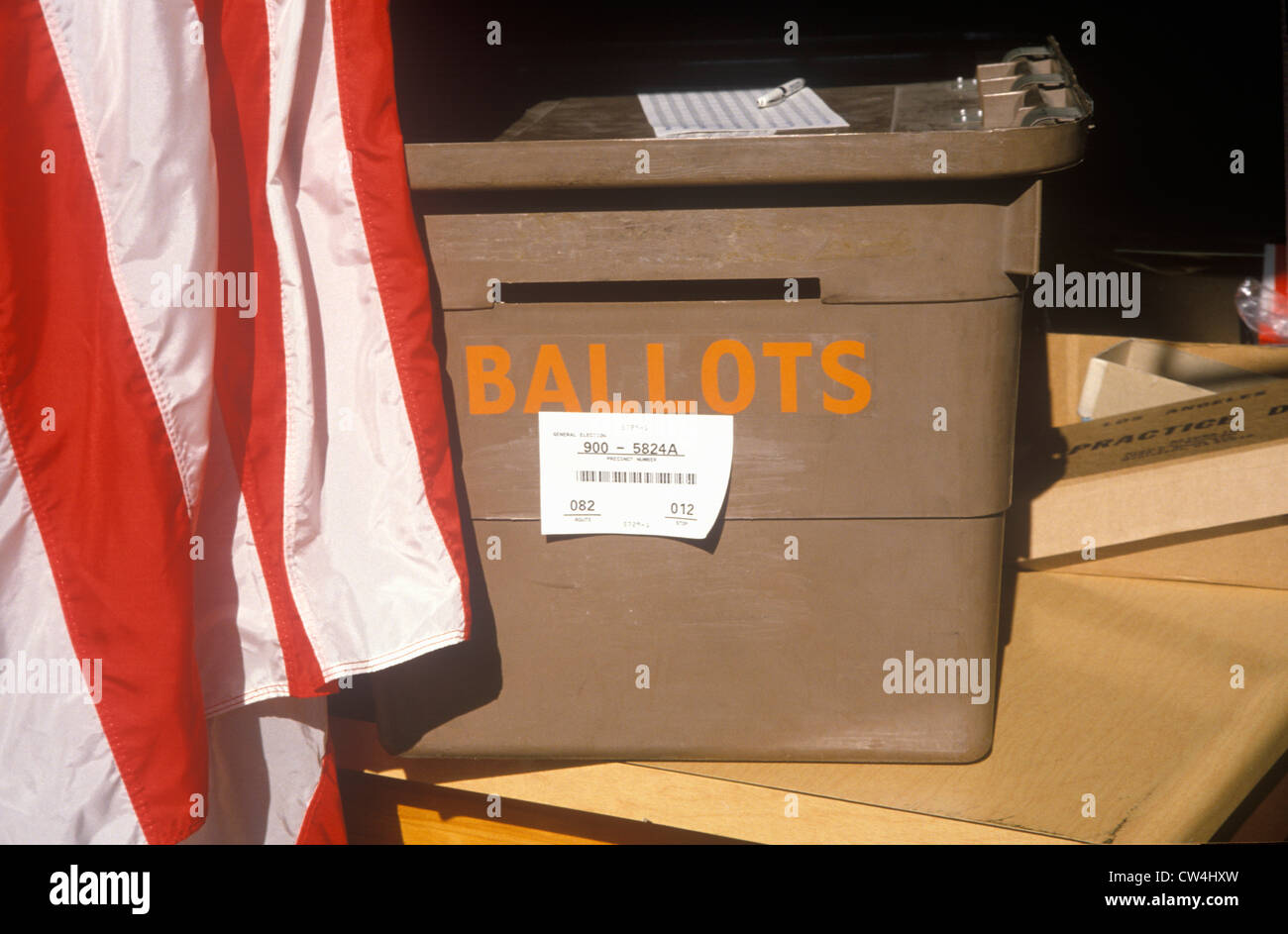 Ballot box in a polling place, CA Stock Photo - Alamy