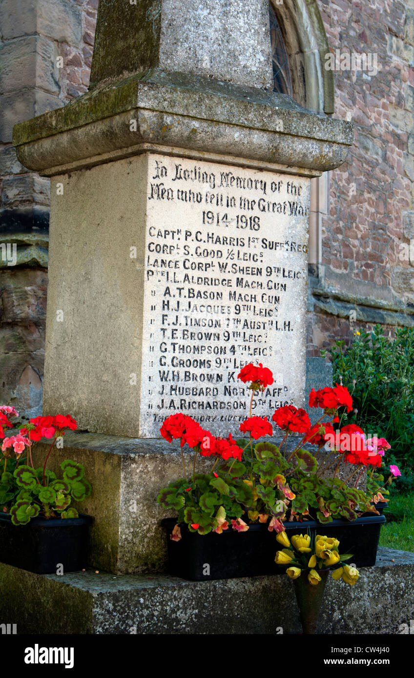 The war memorial, Sharnford, Leicestershire, UK Stock Photo - Alamy
