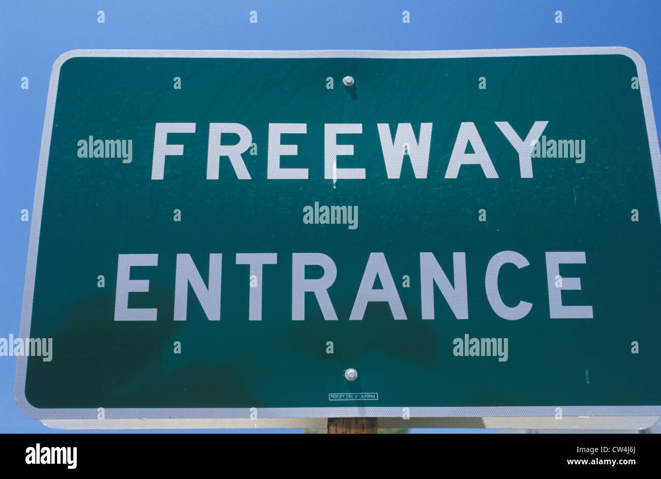 Entrance sign for freeway Stock Photo - Alamy