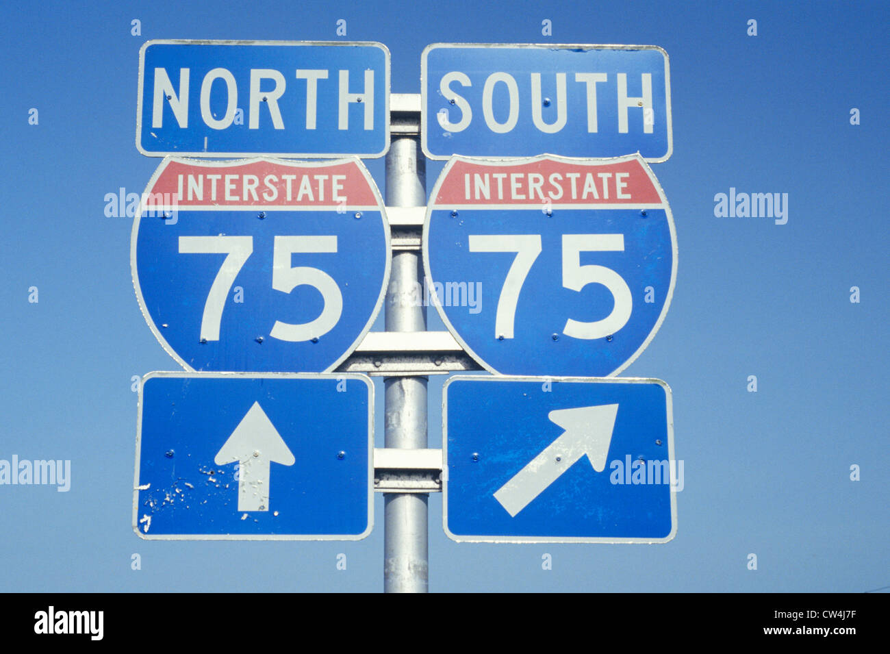 Sign for interstate 75 north and south Stock Photo - Alamy