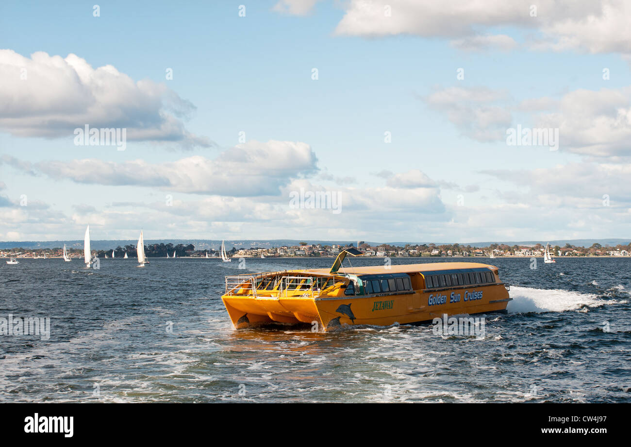 Swan River Perth Western Australia - A tourist ferry on the Swan River ...