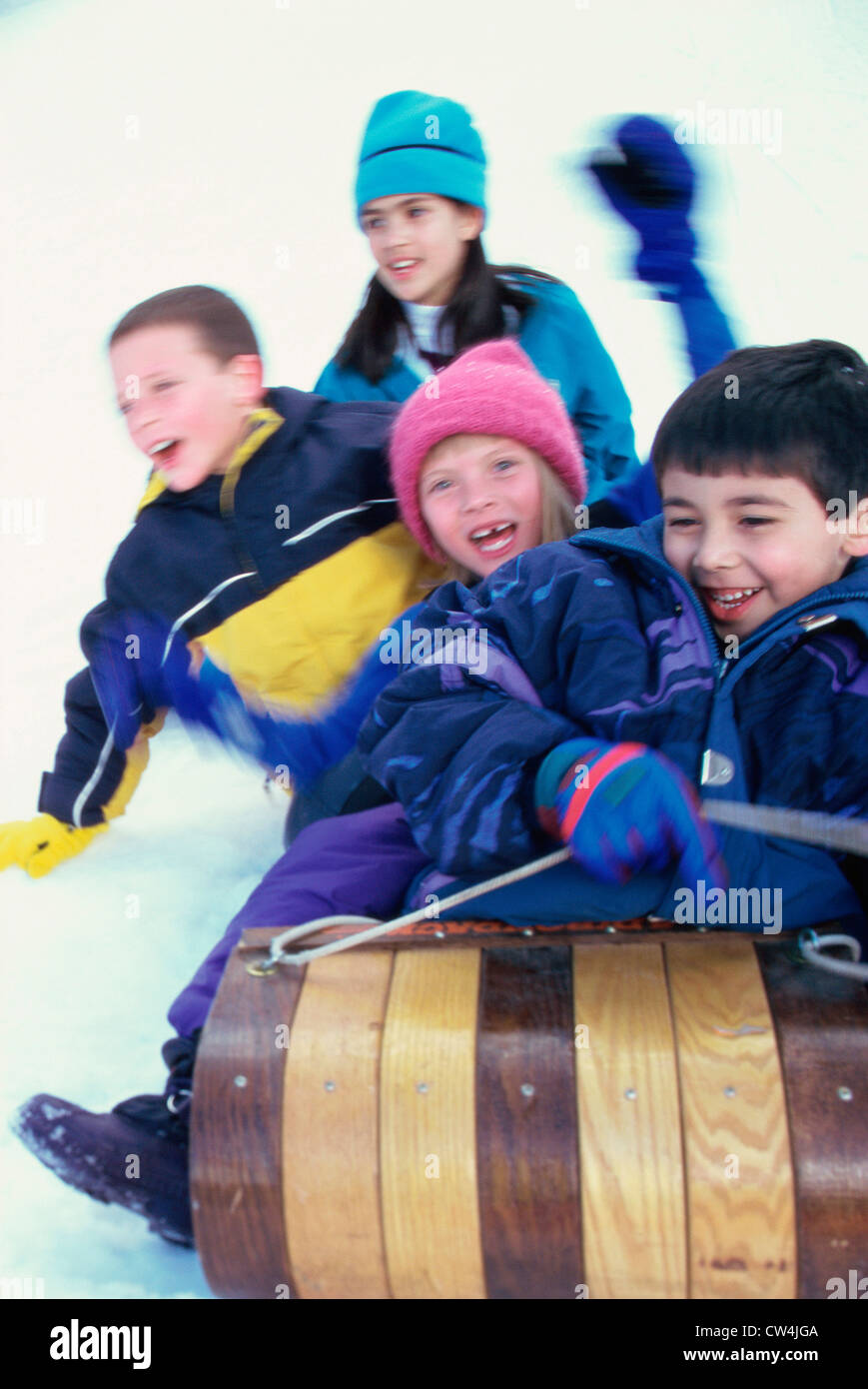 10 11 playing with sled hi-res stock photography and images - Alamy