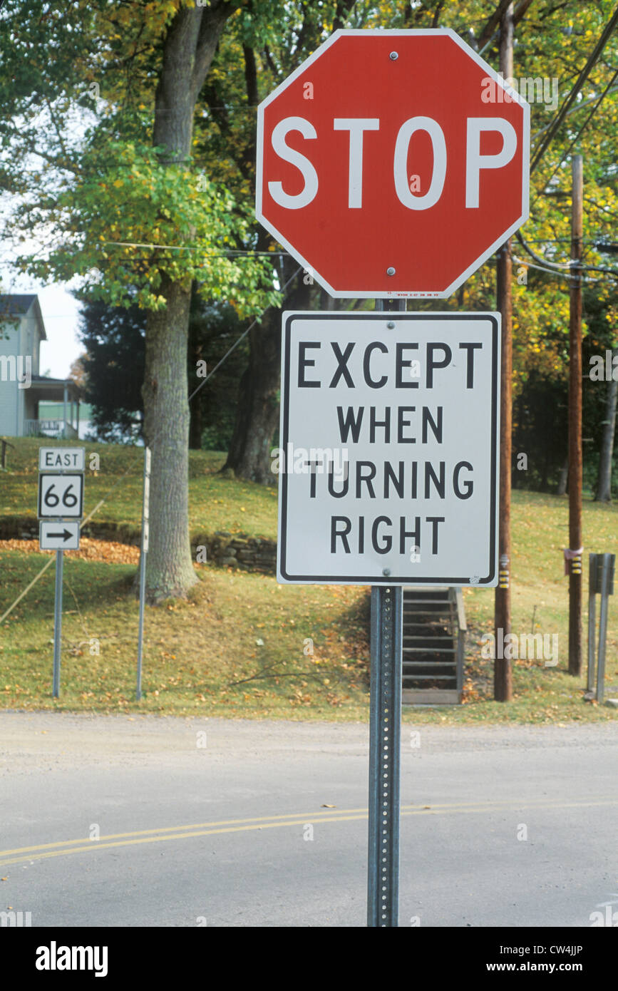 A vertical stop sign Stock Photo - Alamy