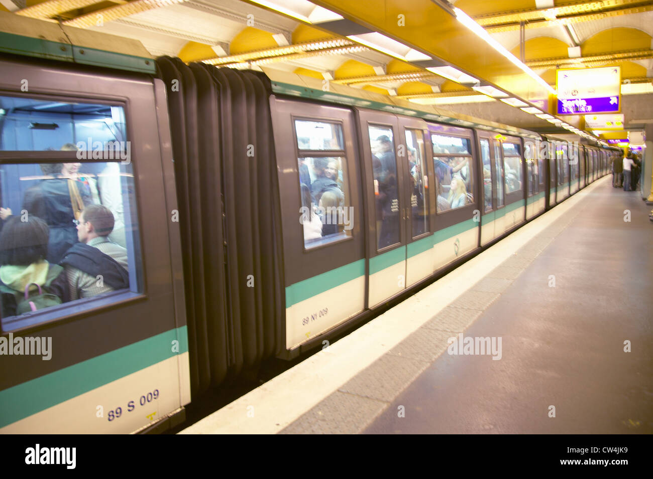 Metro Train, Paris, France Stock Photo - Alamy
