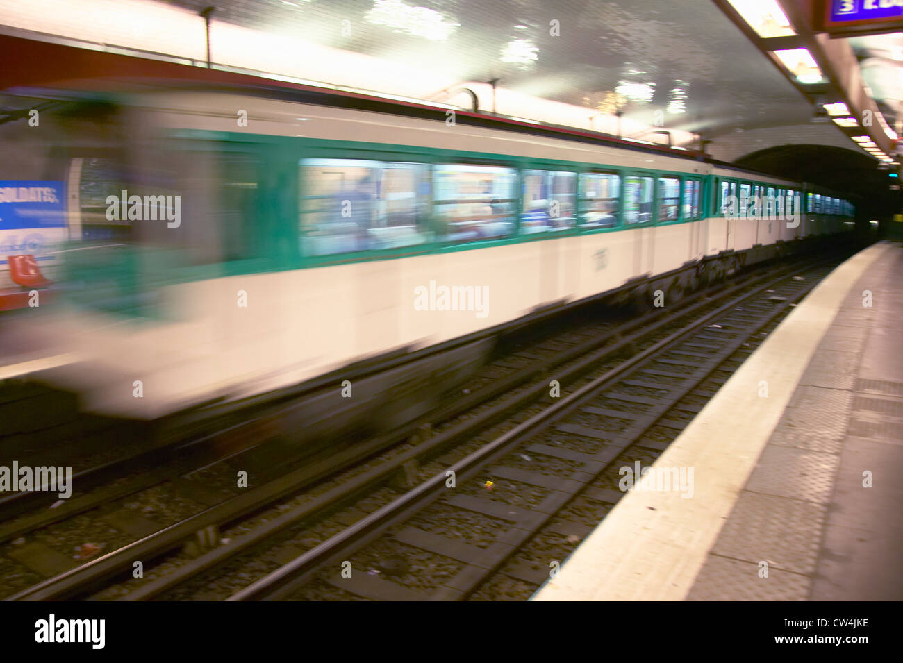 Metro Train, Paris, France Stock Photo - Alamy