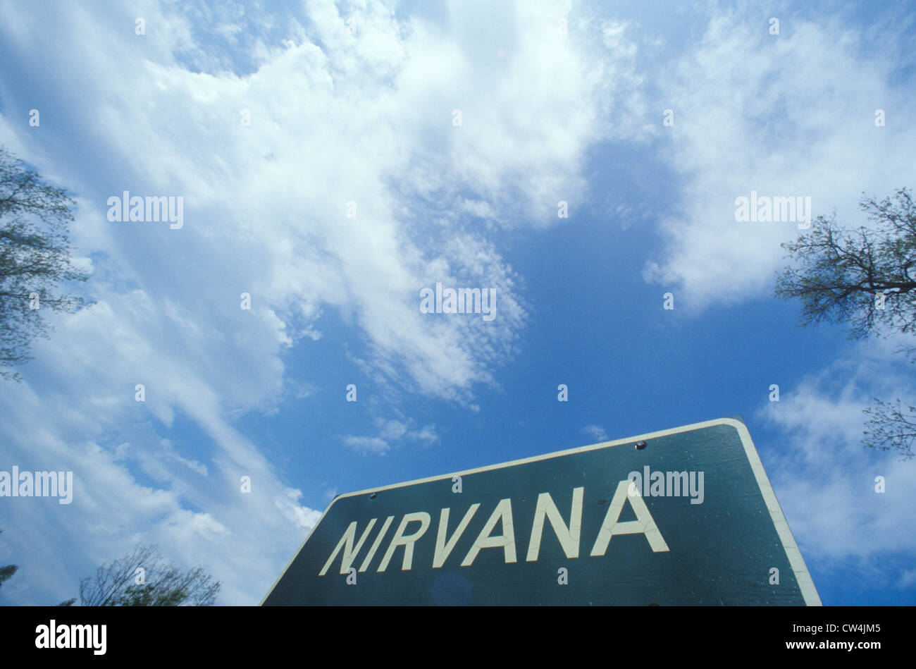 A sign for Nirvana Stock Photo - Alamy