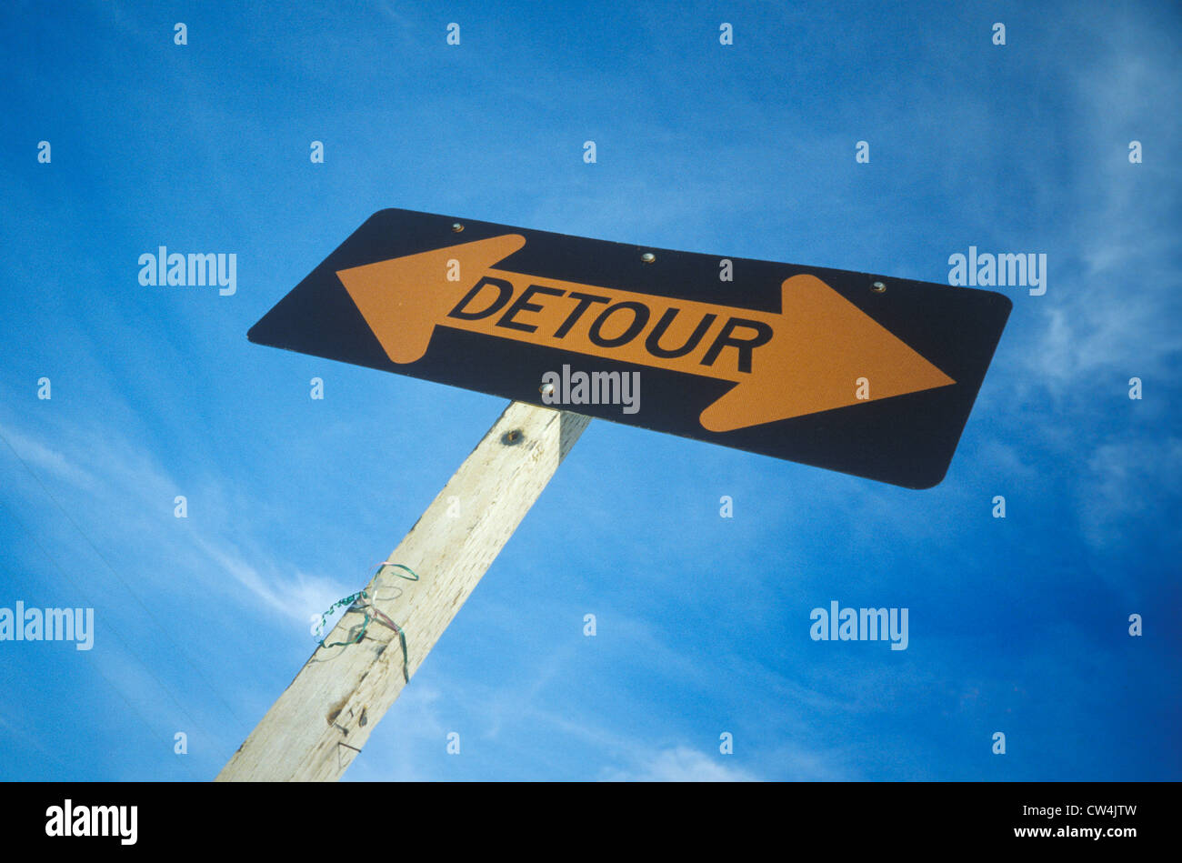 A sign that reads ?Detour Stock Photo - Alamy