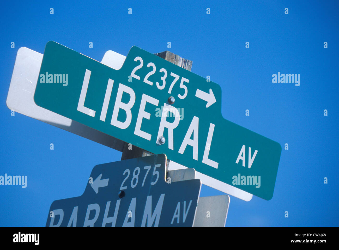 A sign that reads ?Liberal Stock Photo - Alamy