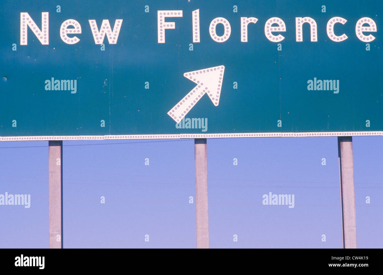 A sign that reads ?New Florence Stock Photo - Alamy