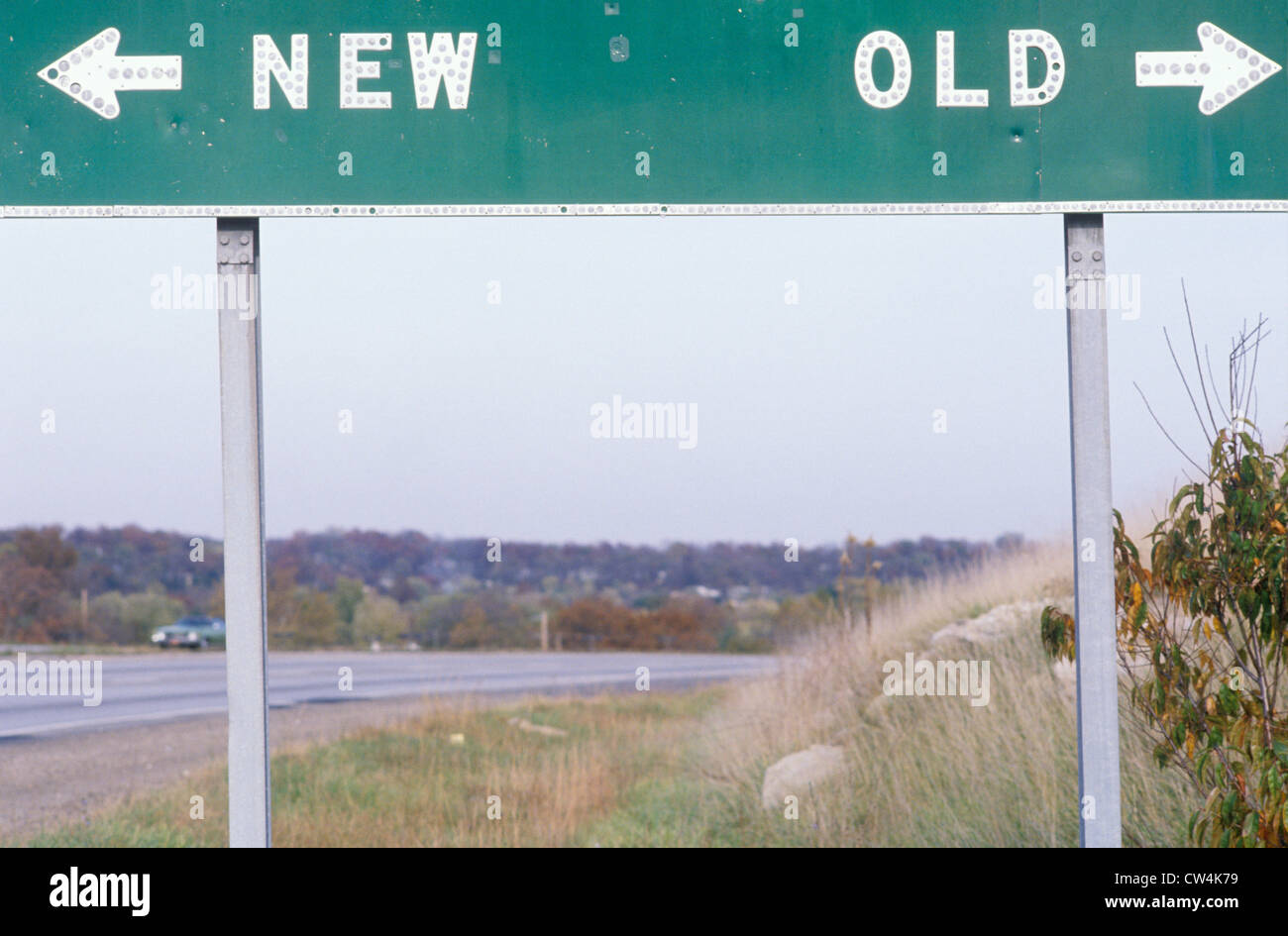 A sign that reads ?New/Old Stock Photo - Alamy