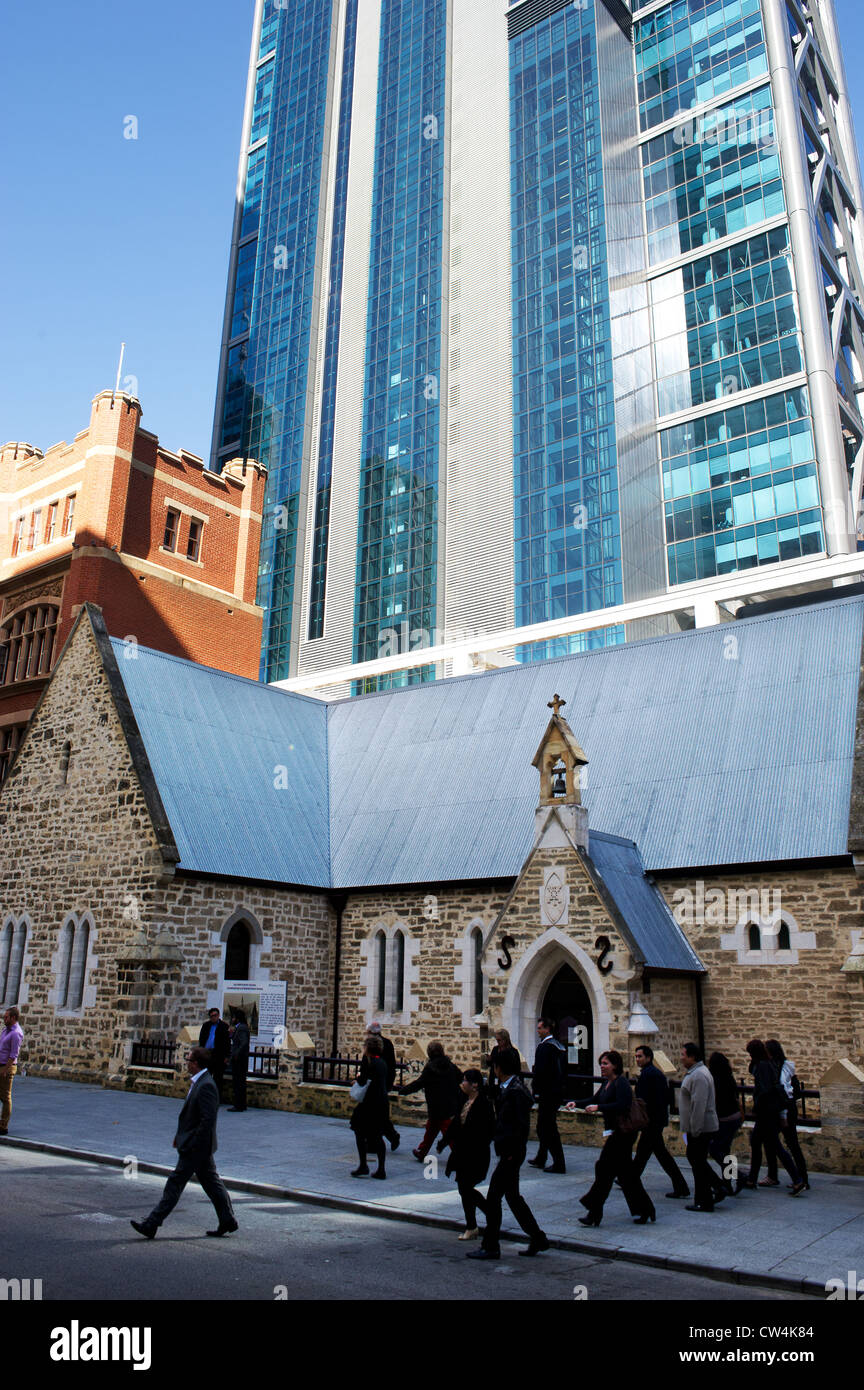 Perth Western Australia - A modern high rise office block behind the ...