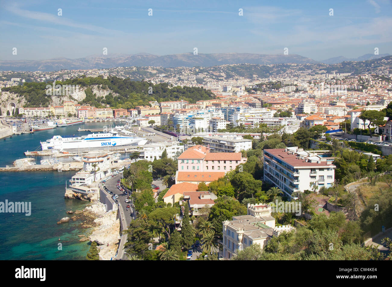 Aerial View of Harbor at Nice, France Stock Photo - Alamy