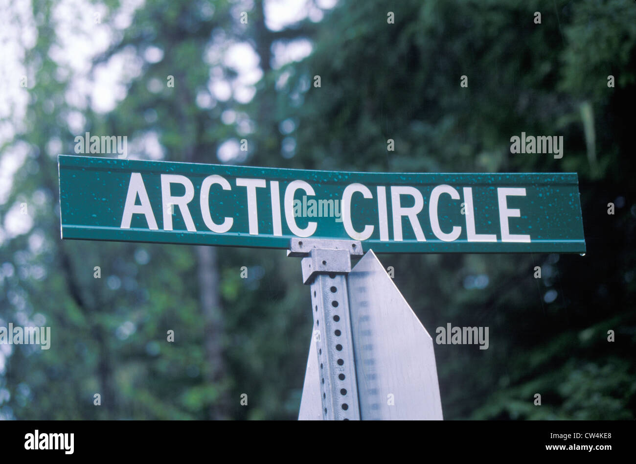 A sign that reads ?Arctic Circle Stock Photo - Alamy