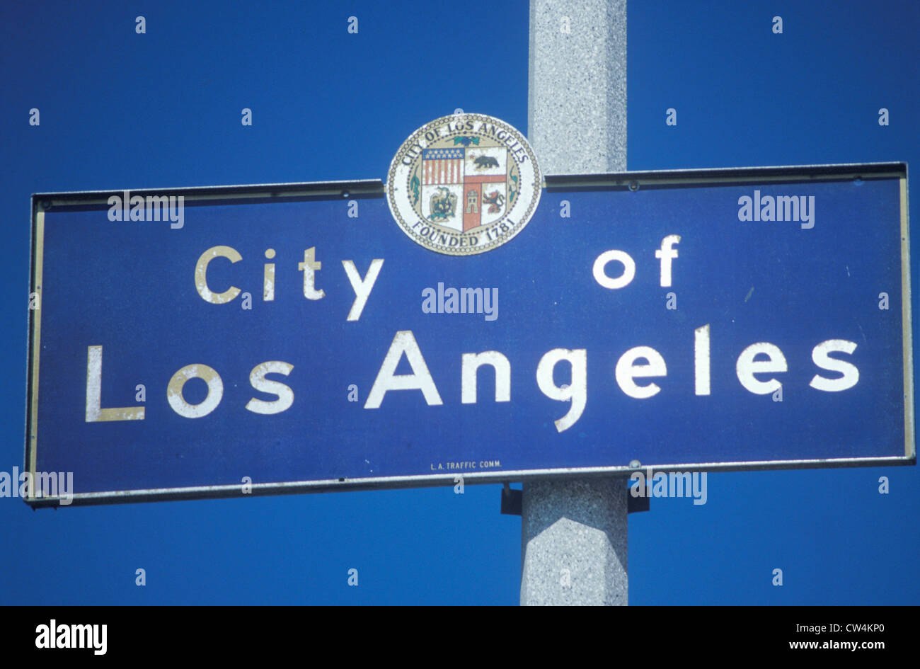 A sign that reads ?City of Los Angeles Stock Photo - Alamy