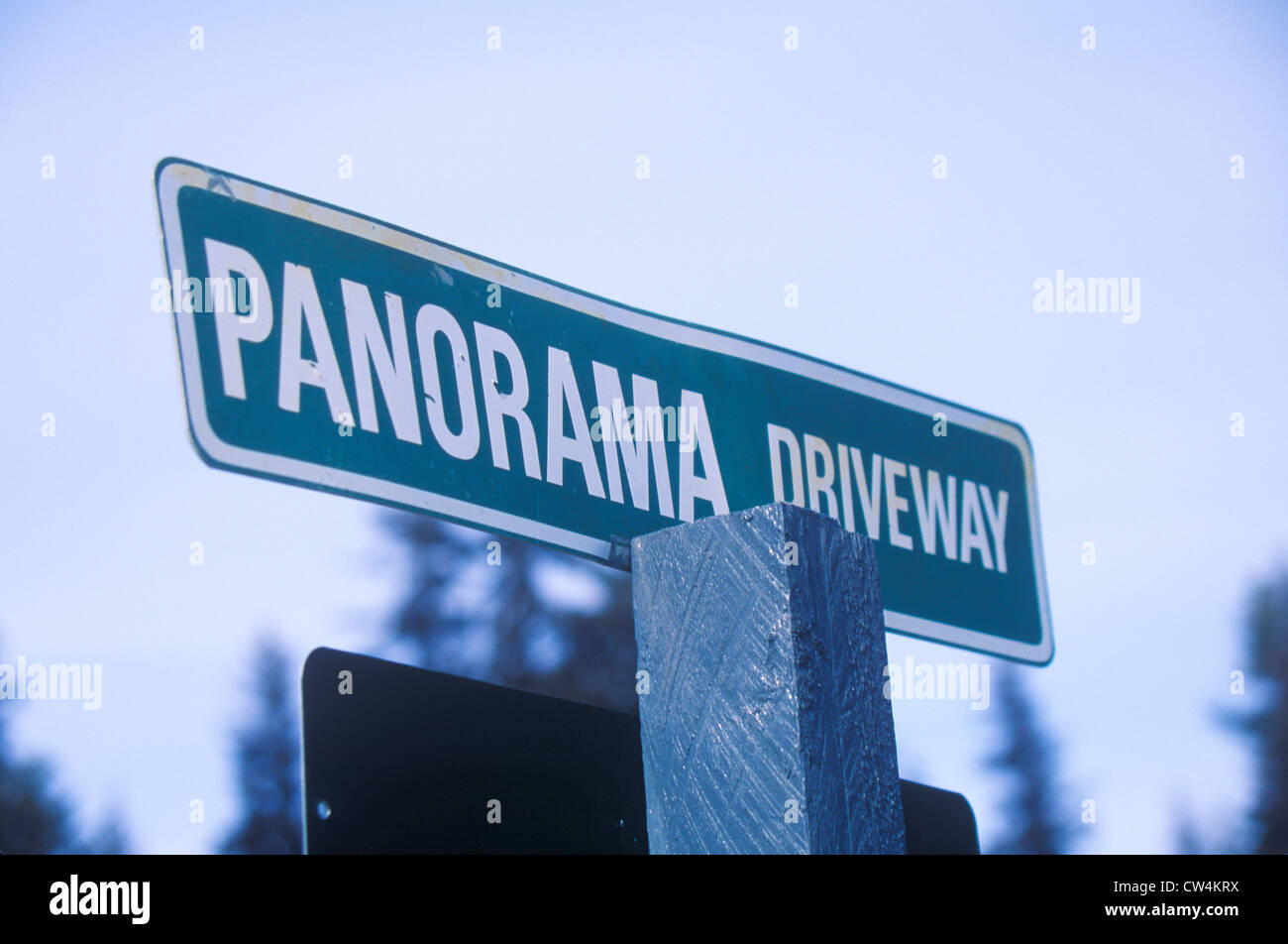 A sign that reads ?Panorama Driveway Stock Photo - Alamy