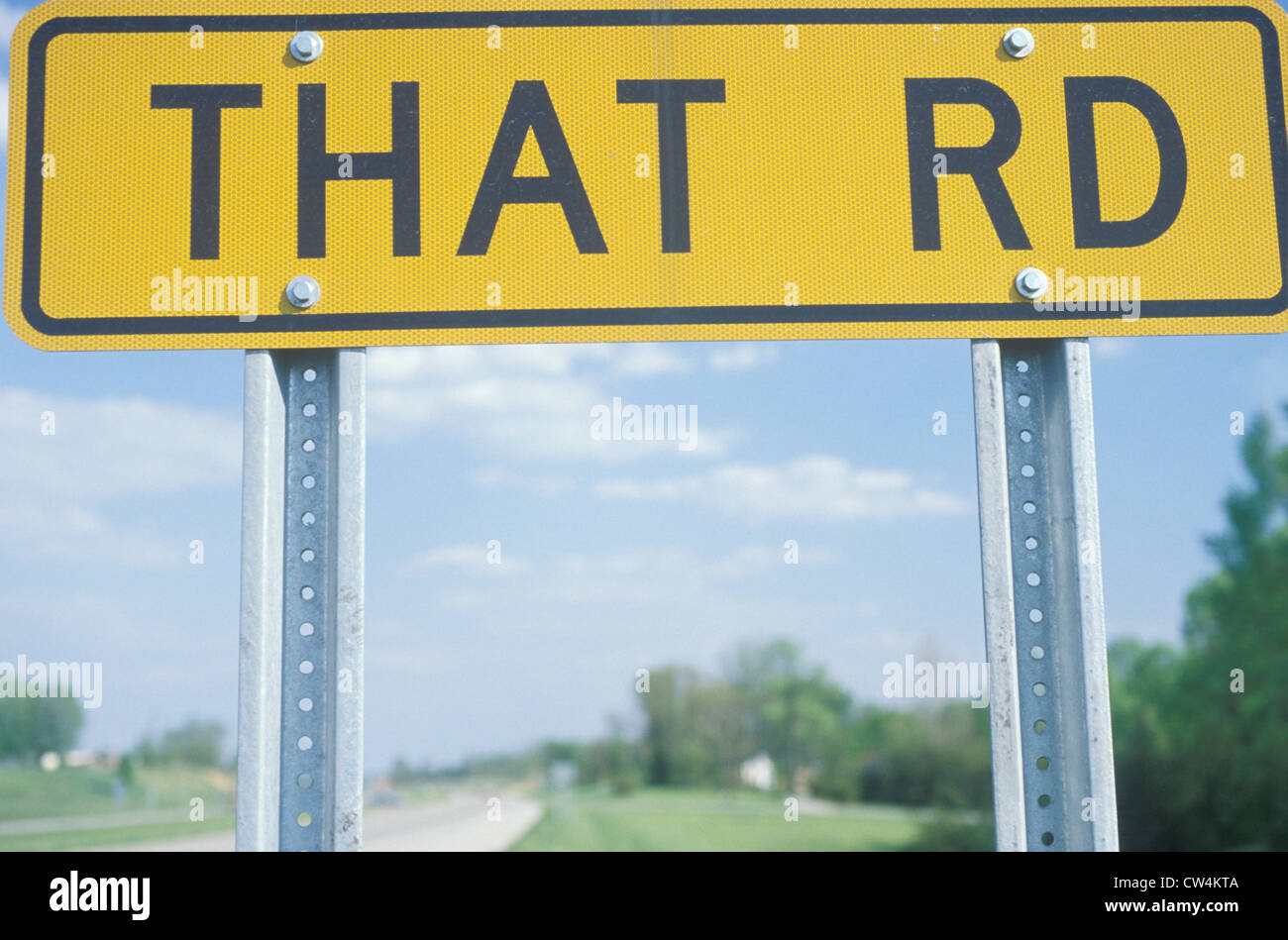 A sign that reads ?That Rd Stock Photo - Alamy