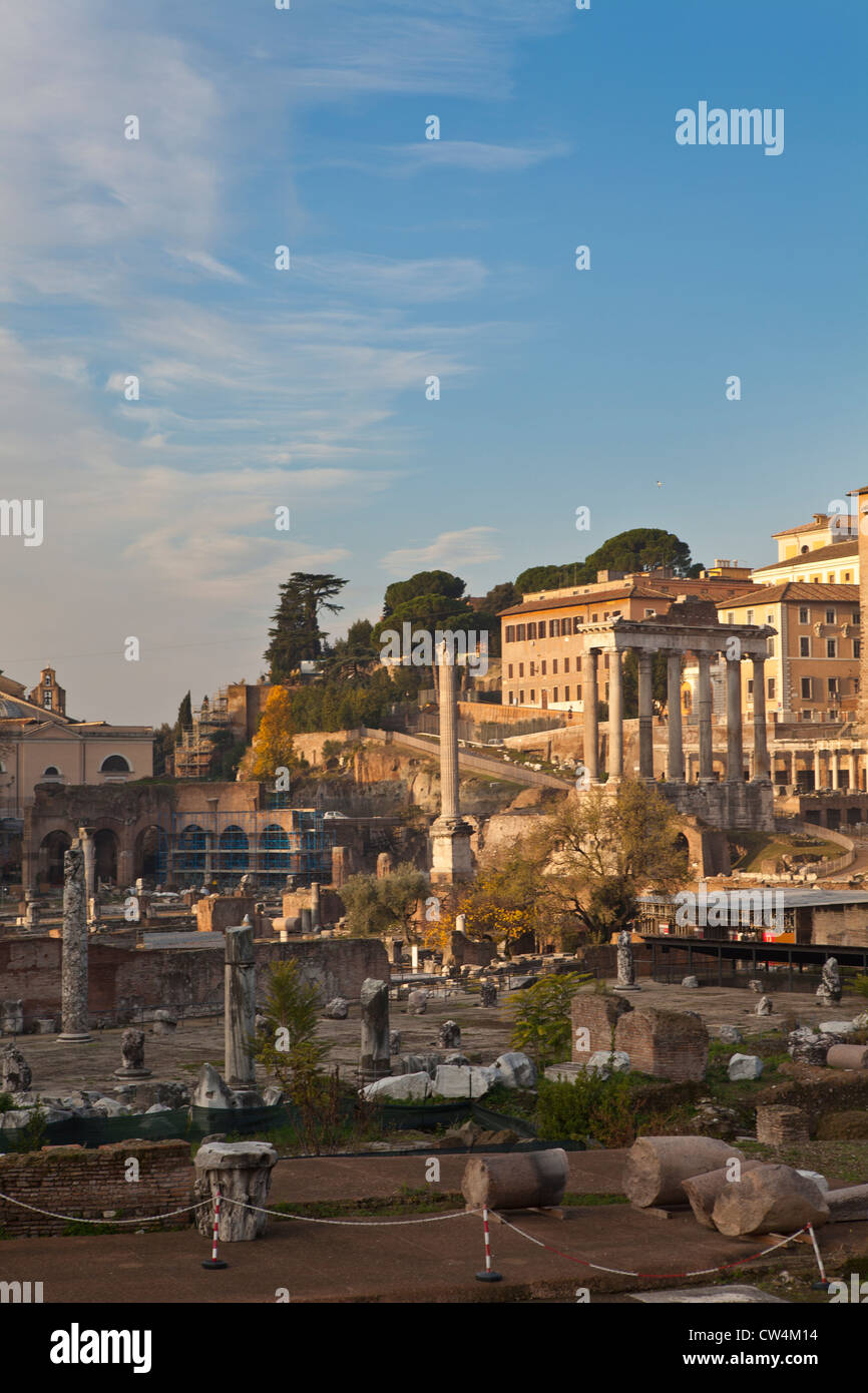 columns at Roman ruins, Rome, Italy Stock Photo - Alamy