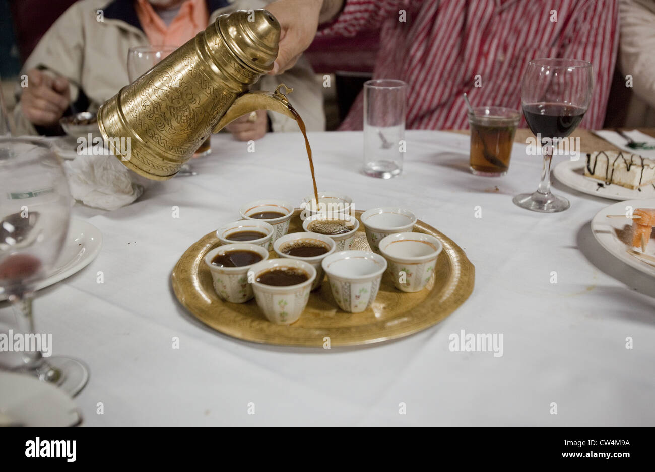 Cafe table two cups middle east hi-res stock photography and images - Alamy
