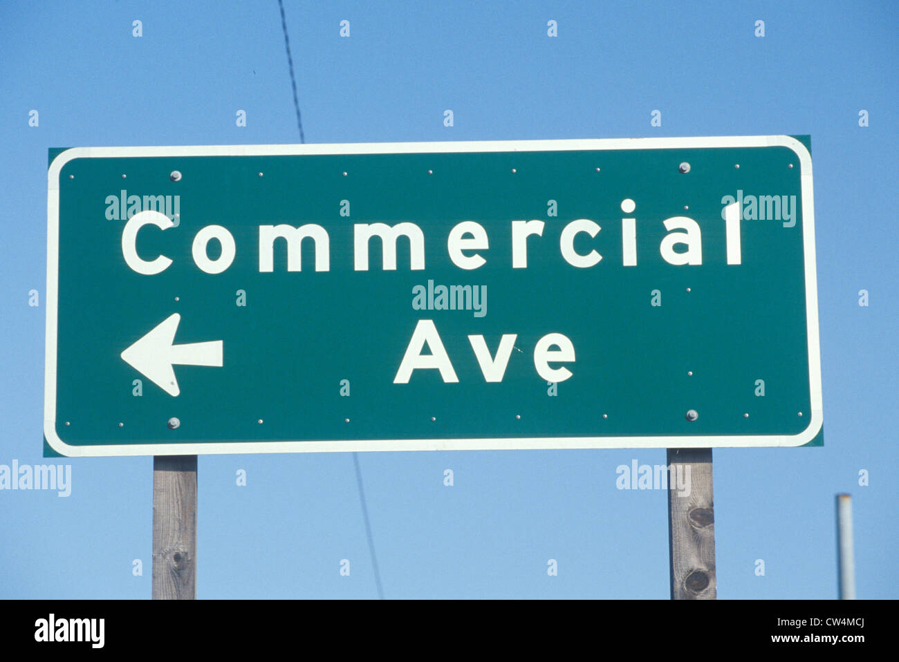 A sign that reads ?Commercial Ave Stock Photo - Alamy