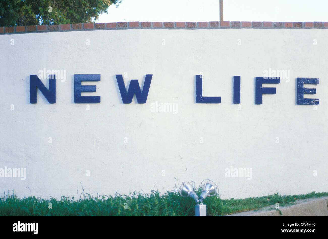 A sign that reads ?New Life Stock Photo - Alamy