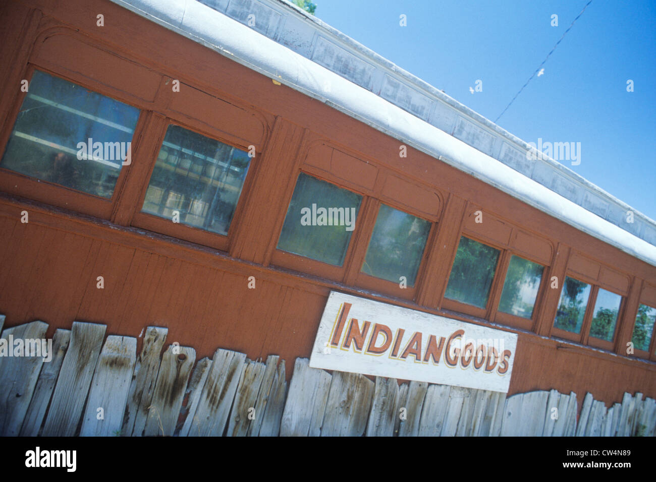 Native American mercantile in an old railroad car in Wadsworth, NV ...