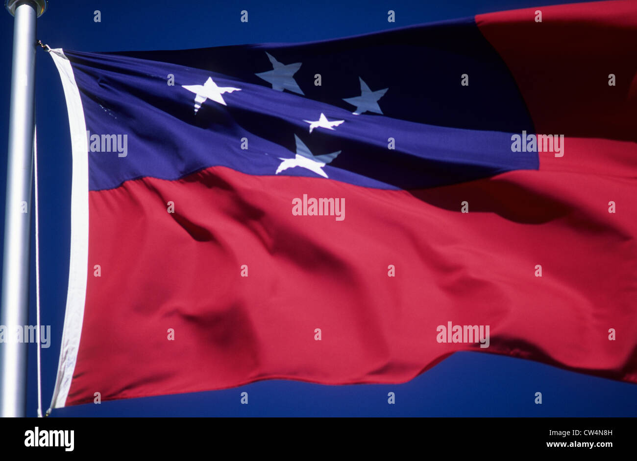 The national flag / colours of Western Samoa Stock Photo - Alamy