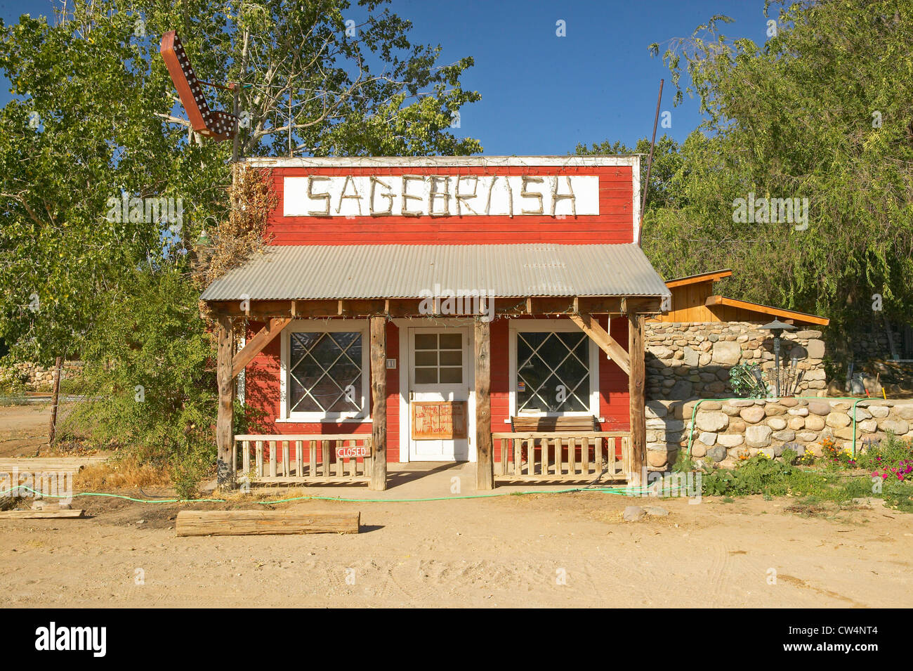 Front view of Sagebrush cafe Stock Photo - Alamy